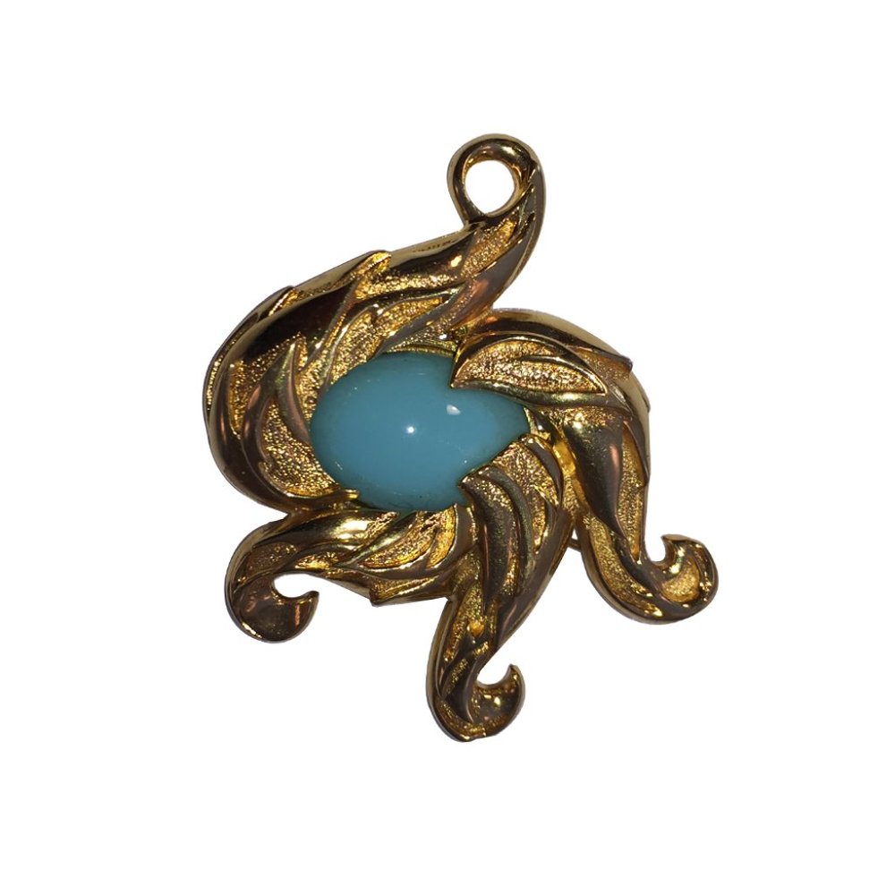 Fendi Simulated Sleeping Beauty Turquoise Cabochon - Gem